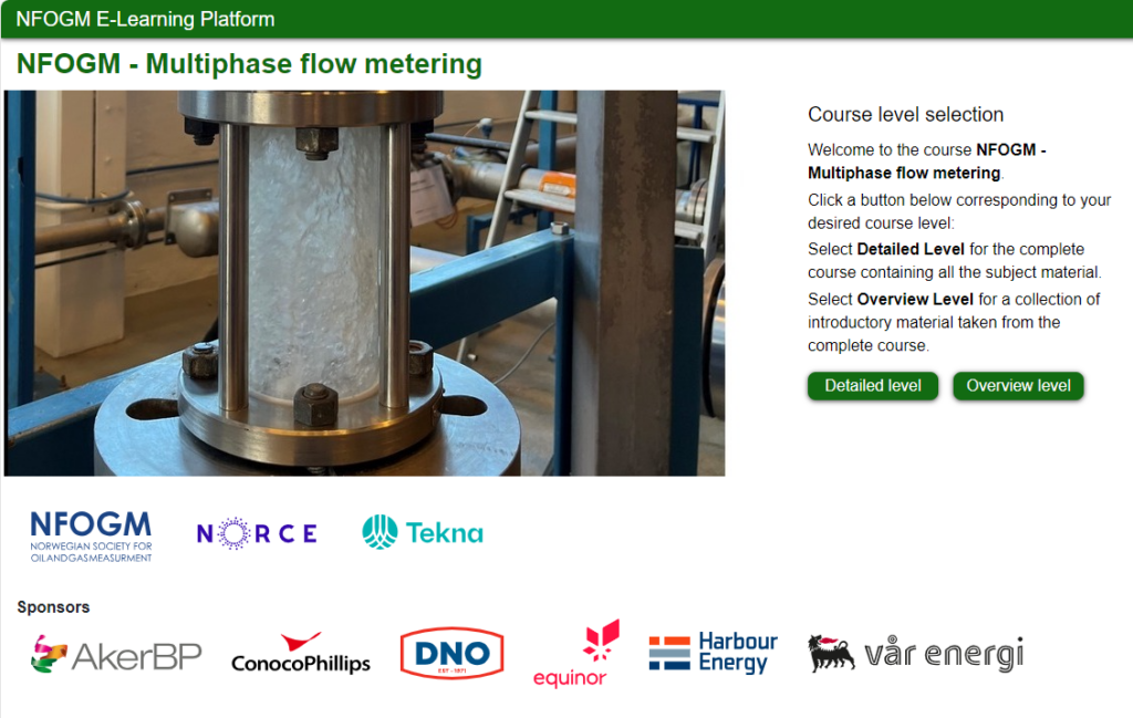 New E-Learning Course on Multiphase Flow Metering! – NFOGM